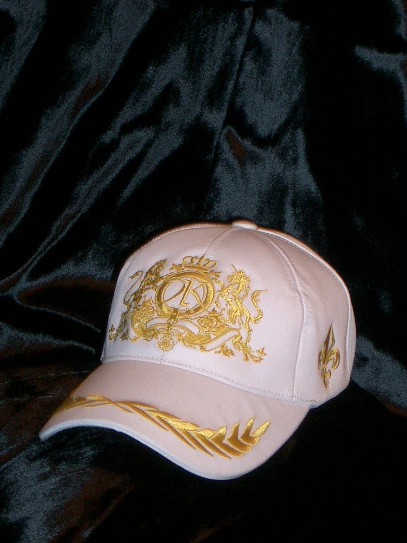 Monogram Baseball Cap Men White Hat Golf Urban Wear Glam Rock Clothing ...