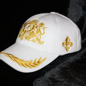 Monogram Baseball Cap Men White Hat Golf Urban Wear Glam Rock Clothing ...