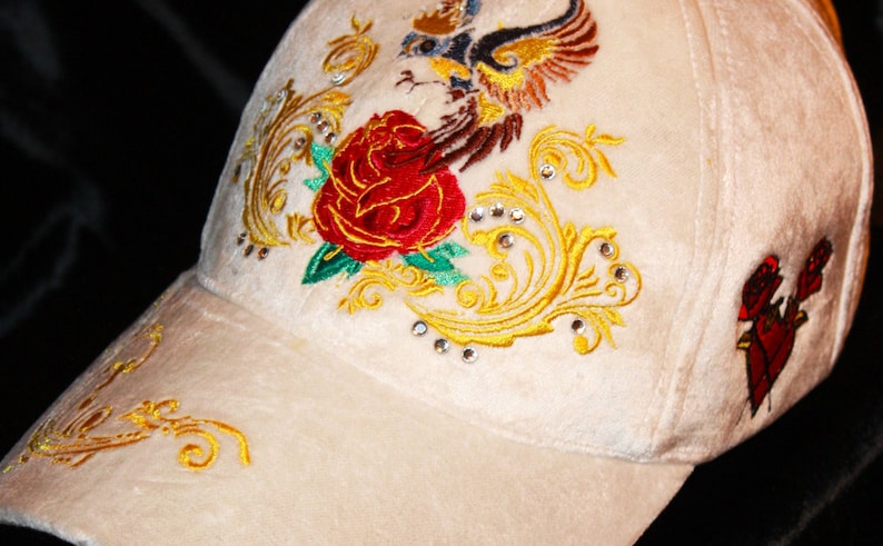 Silk Velvet Women Baseball Cap Embroidered Hat Glam Rock Clothing Boho ...