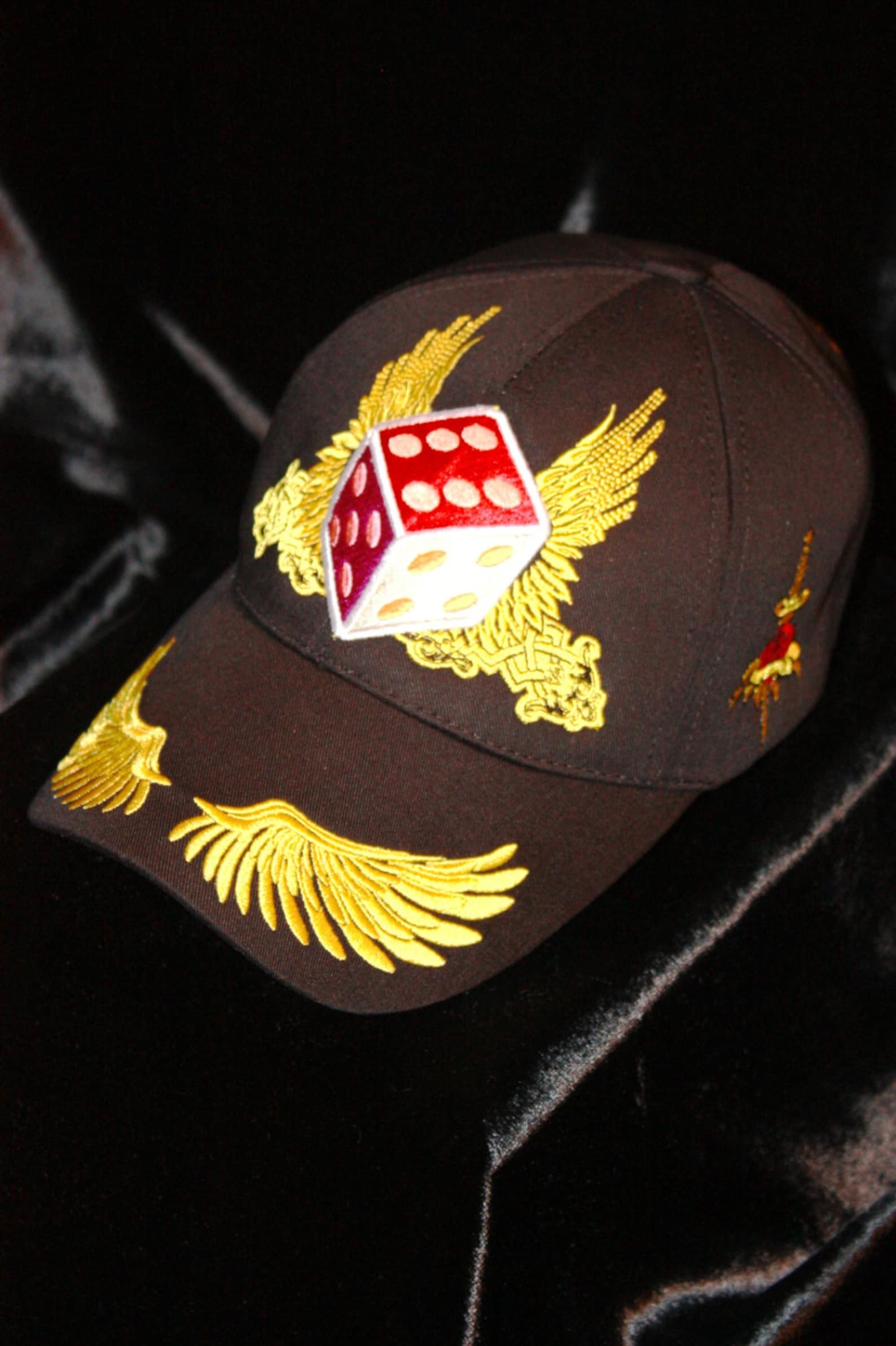 Cool Hats for Men Dice of Zeus Cap Black Gabardine - Etsy