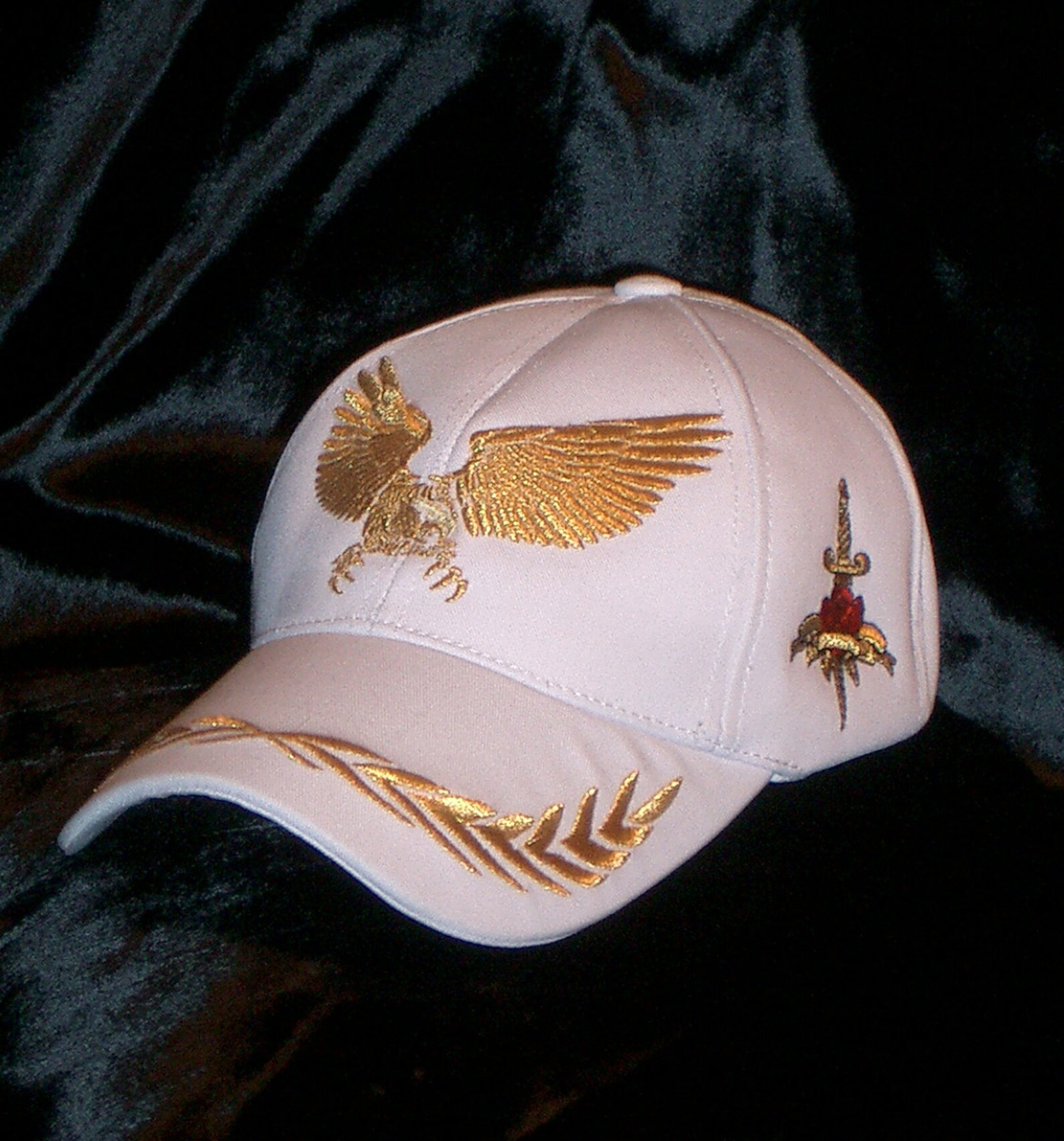 American Eagle Baseball Cap Men White Sport Golf Hat Gabardine Glam ...