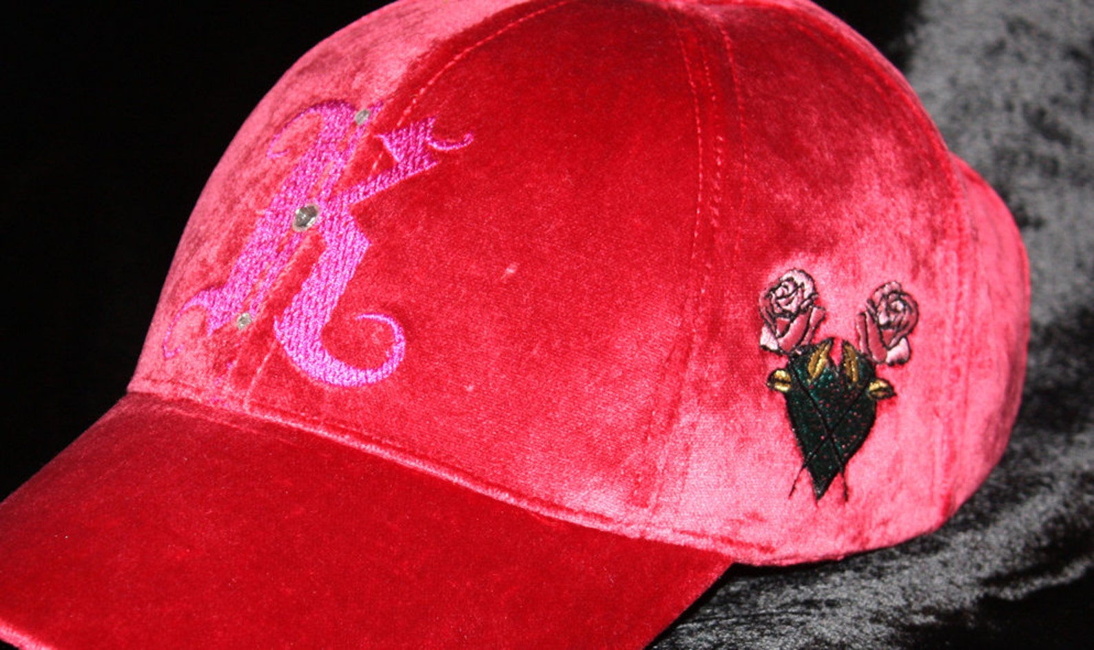 Monogram Baseball Women Cap Pink Sporty Chic Glam Rock Urban Wear - Etsy