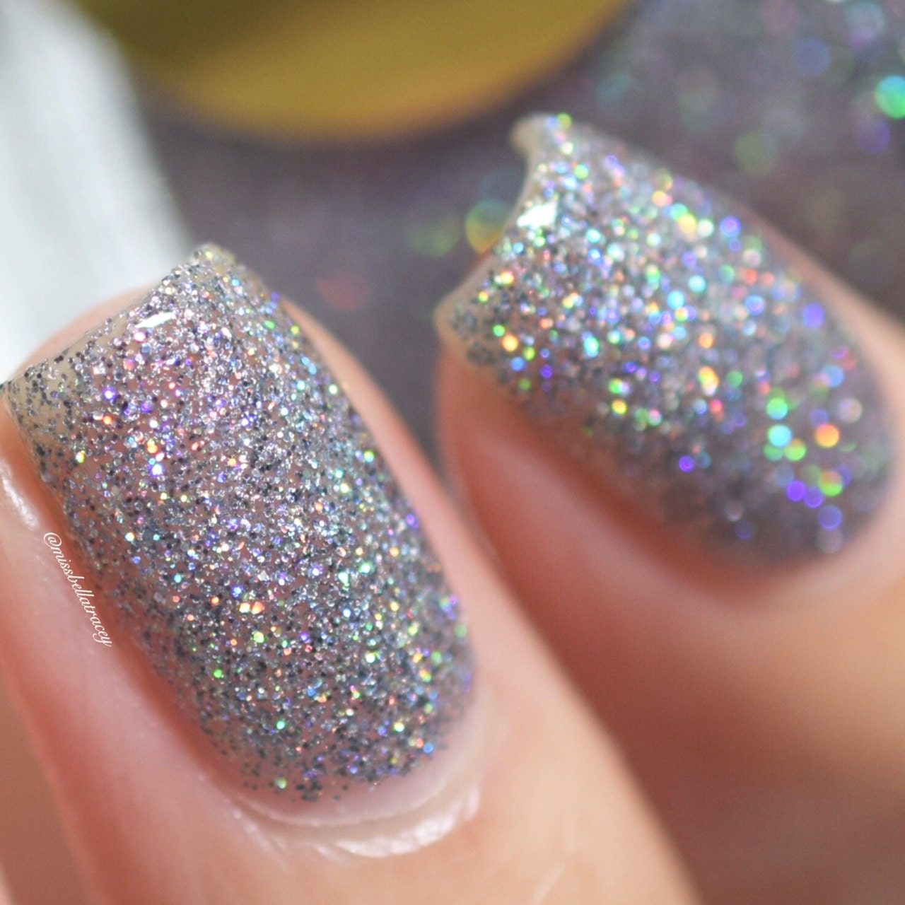 DIAMOND DUST is a MEGA Holographic Glitter Nail Polish Silver - Etsy Canada