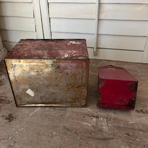 Red Metal Recipe Box and Match Holder Lot - Etsy