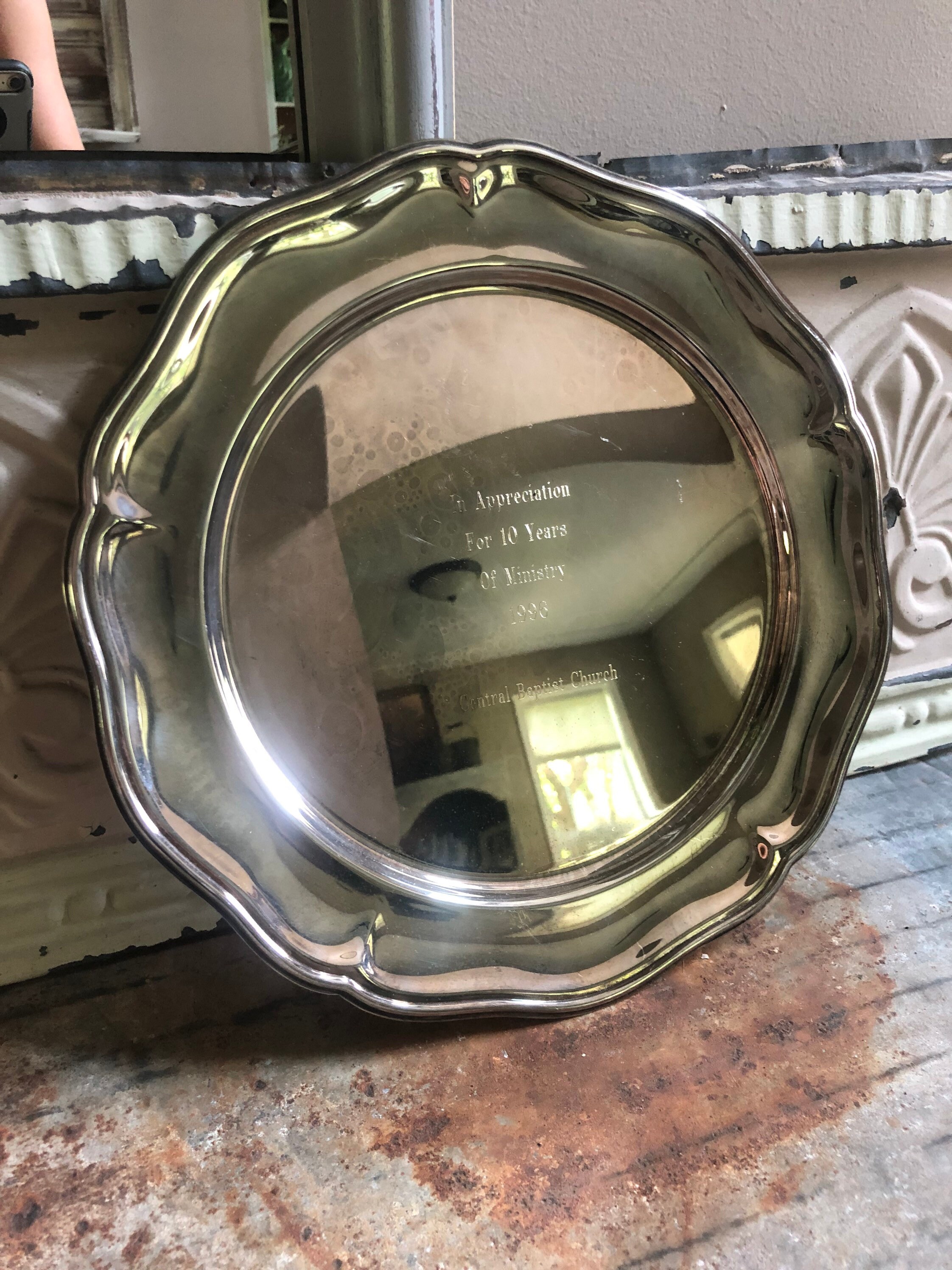 Commemorative Silver Plate Platter - Etsy