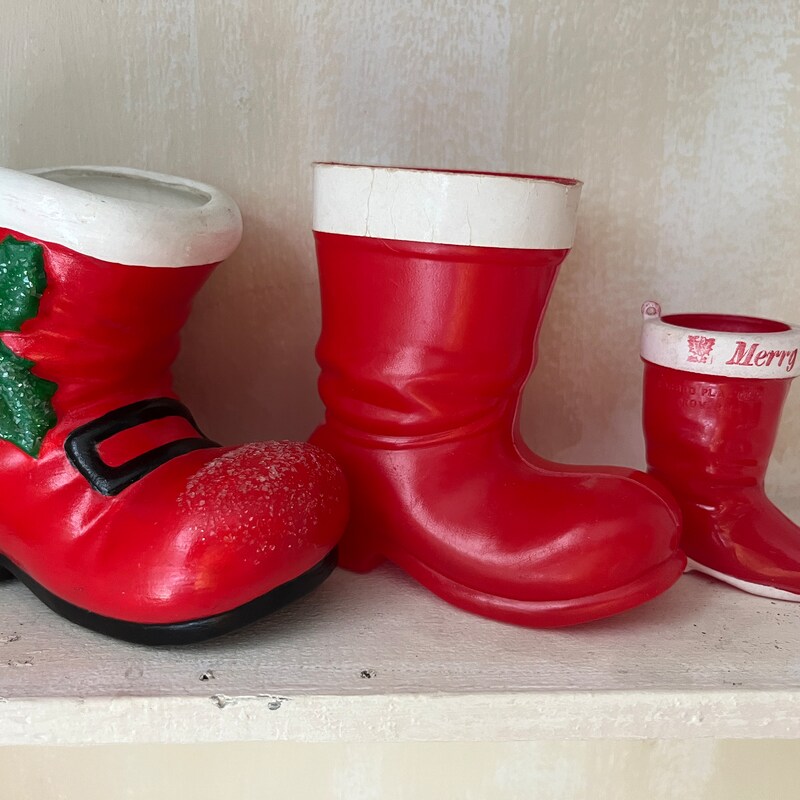 Santa Boot Vase - Etsy