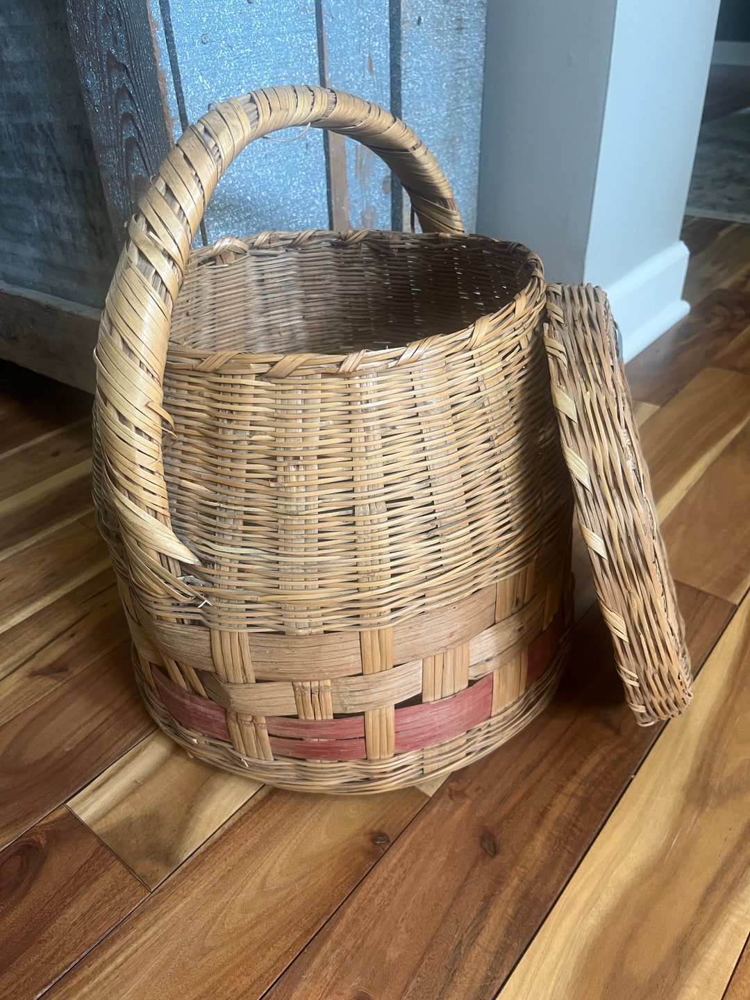 Antique Lidded Basket - Etsy