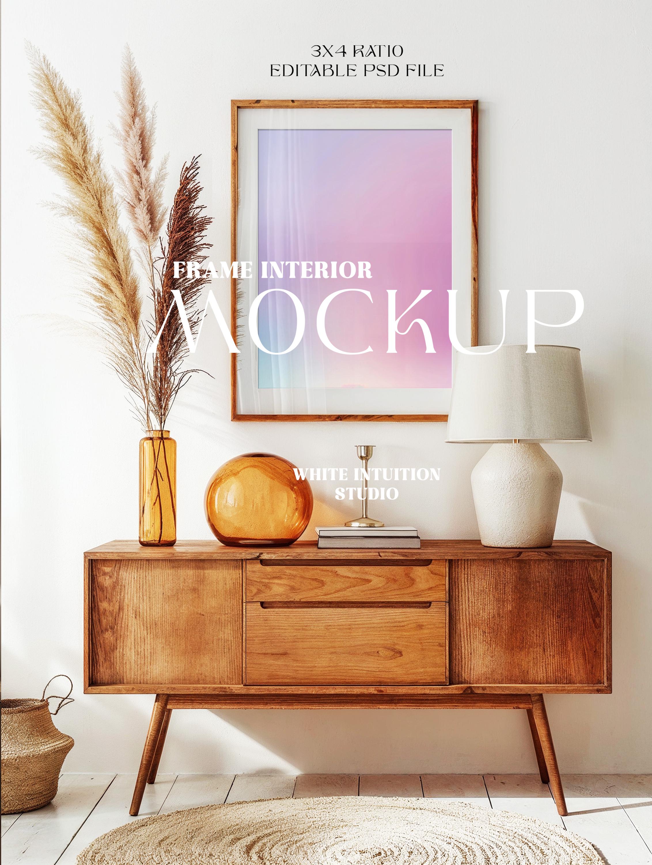 Framed Poster Mockup. Photoshop PSD File. Template for Art Display ...