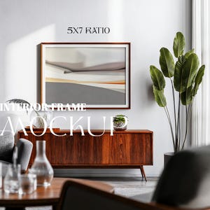 Horizontal Framed Poster Mockup. Photoshop PSD. Template for Art ...