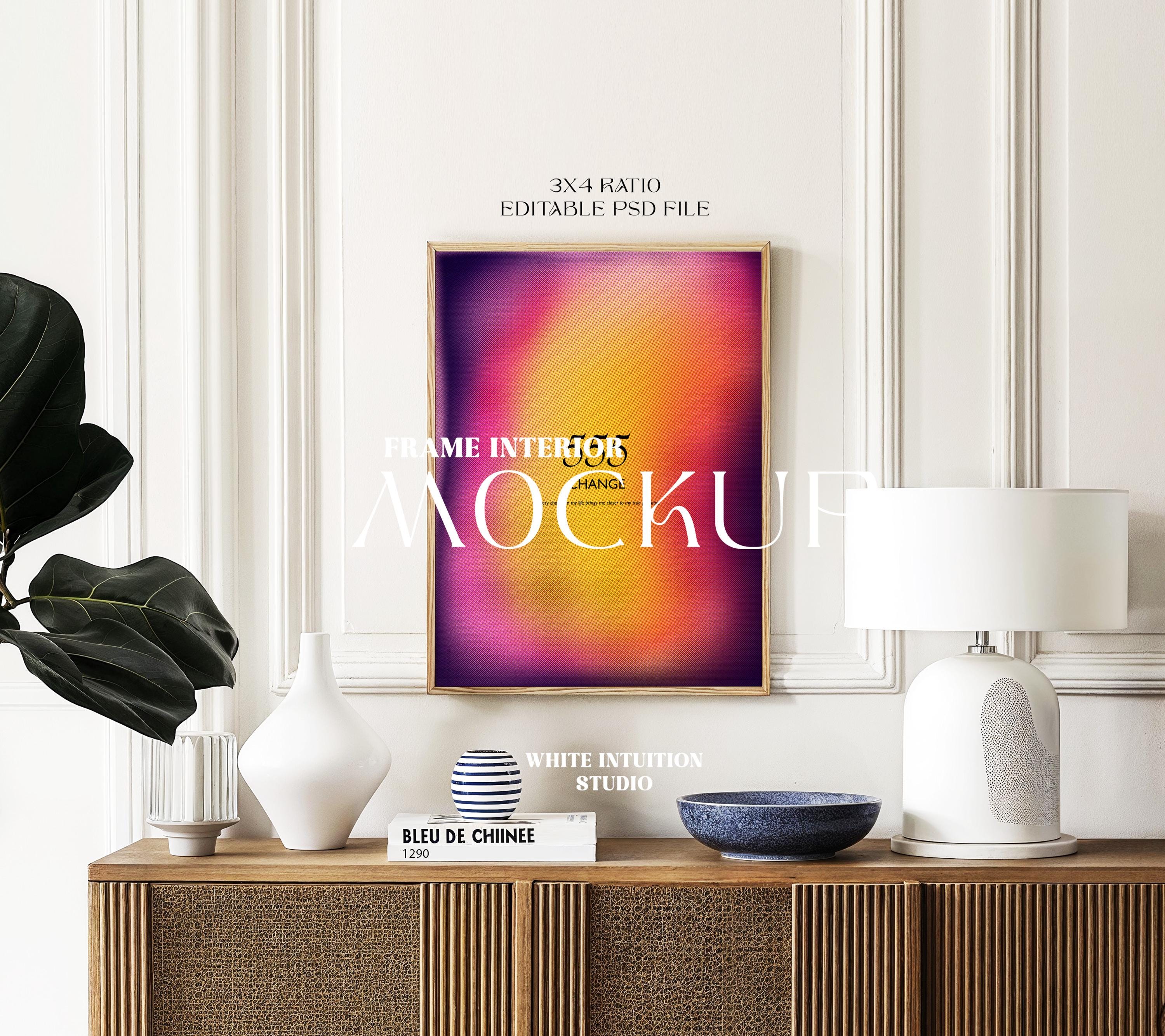 Framed Poster Mockup. Photoshop PSD File. Template for Art Display ...