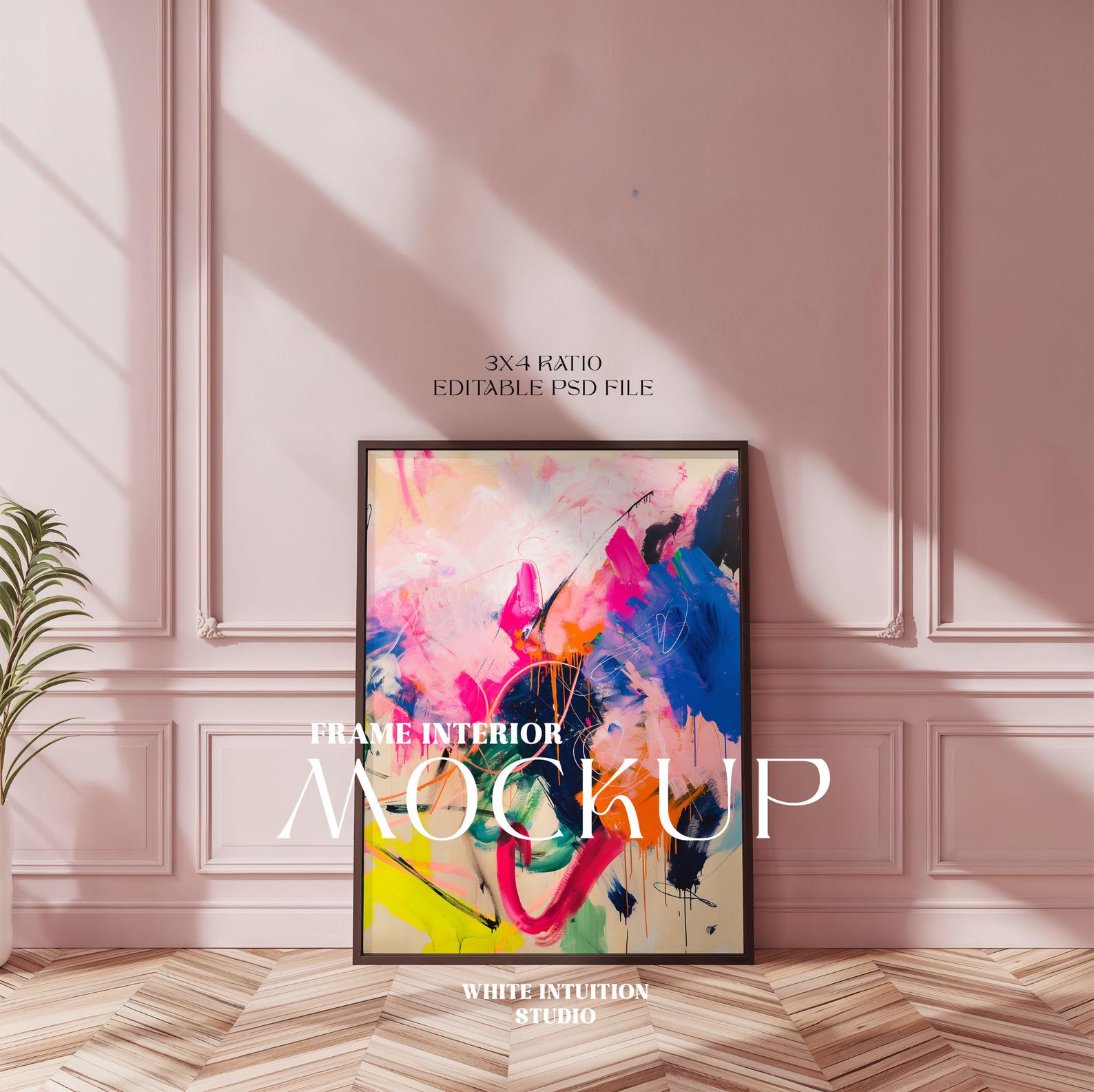 Framed Poster Mockup. Photoshop PSD File. Template for Art Display ...