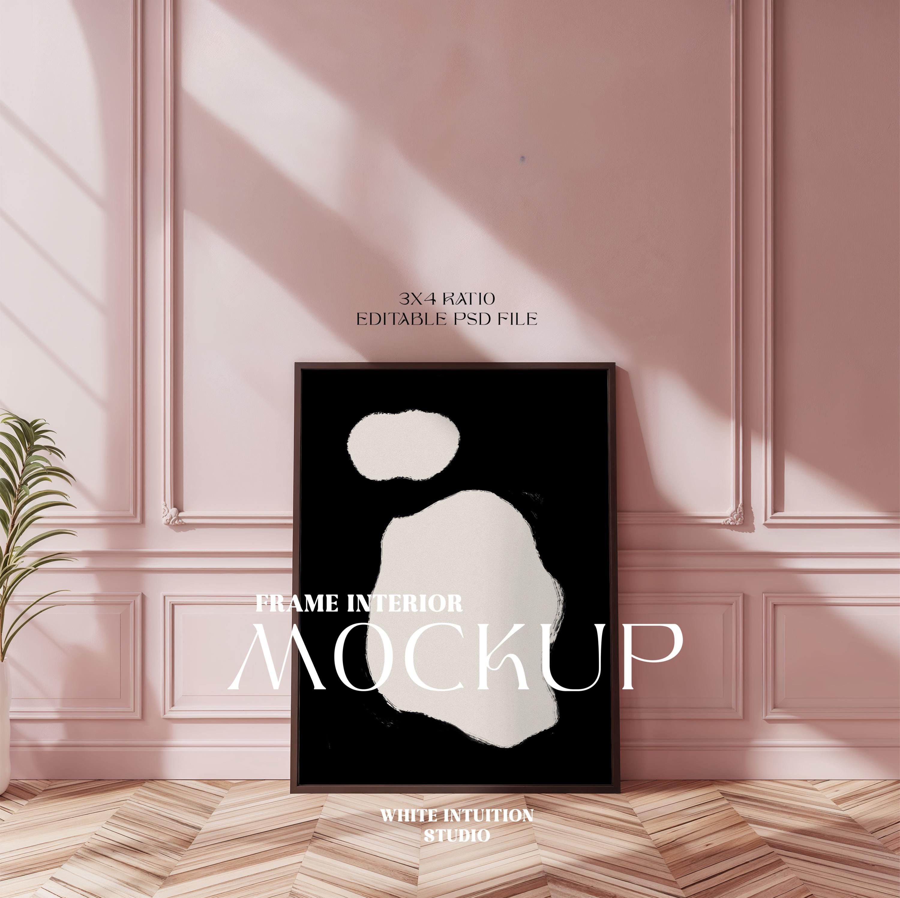 Framed Poster Mockup. Photoshop PSD File. Template for Art Display ...