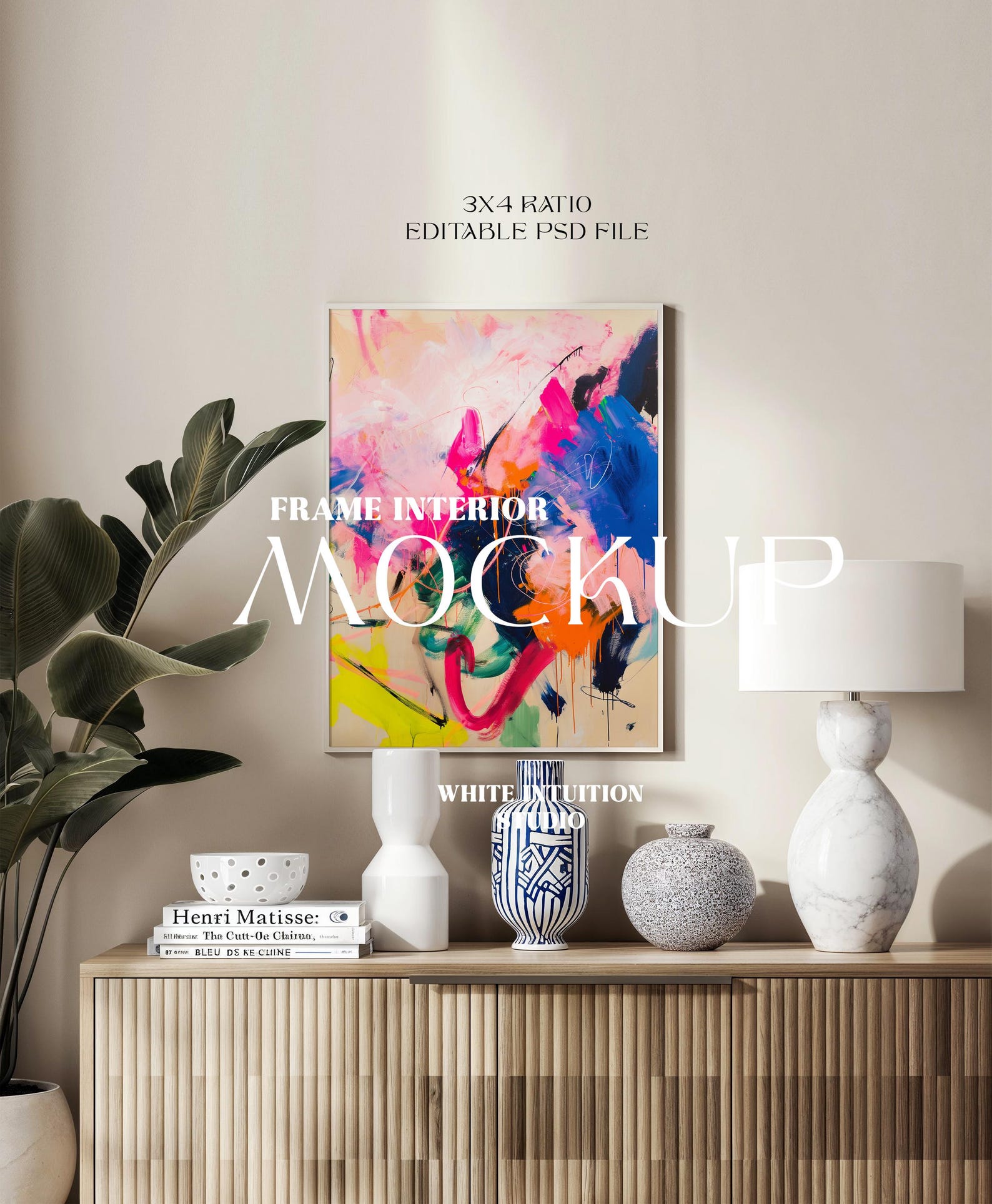 Framed Poster Mockup. Photoshop PSD File. Template for Art Display ...