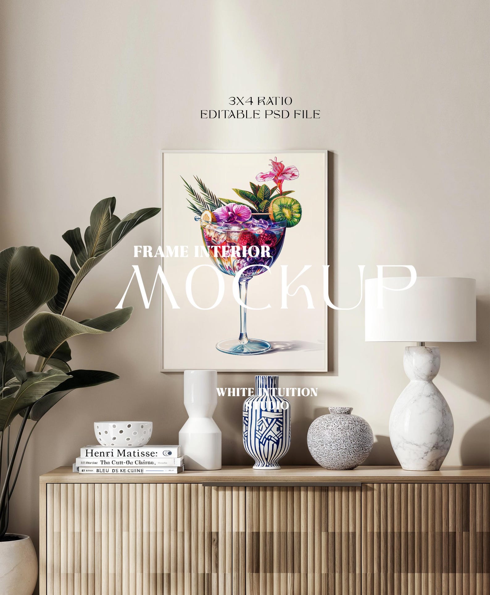 Framed Poster Mockup. Photoshop PSD File. Template for Art Display ...