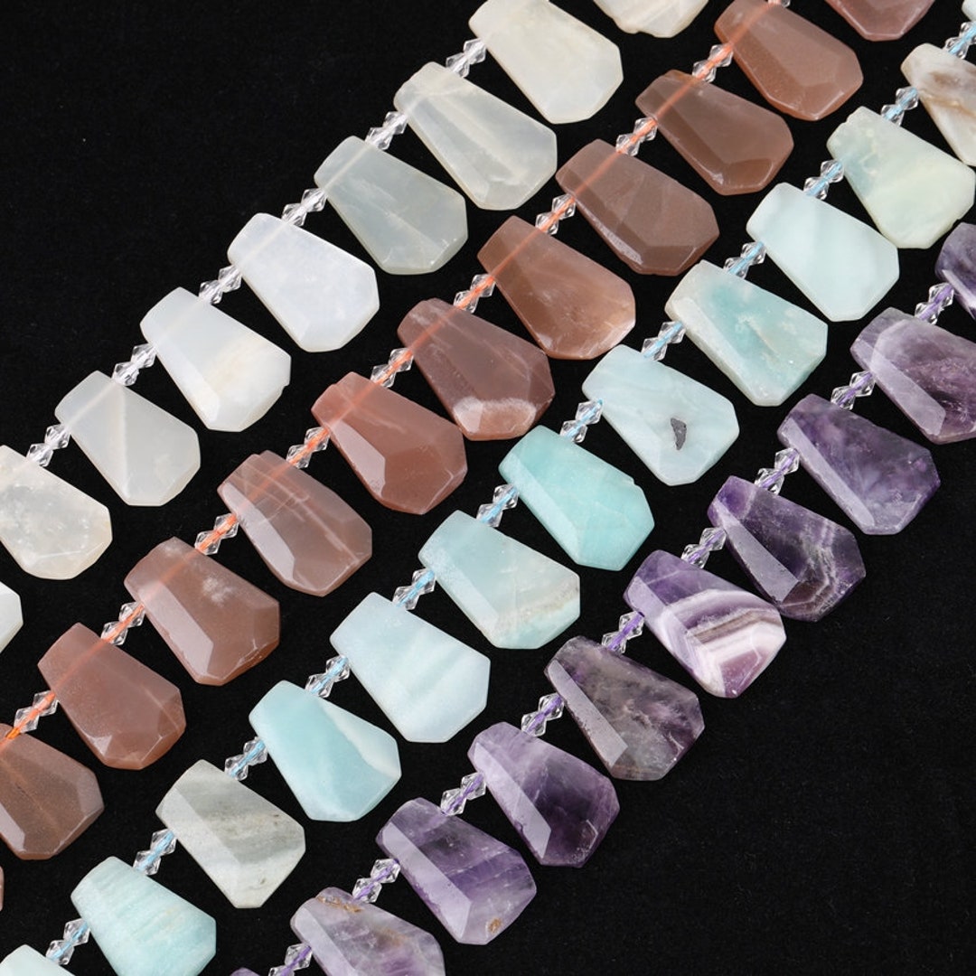 Top Drilled Large Semi-precious Natural Stone Nugget Slice - Etsy