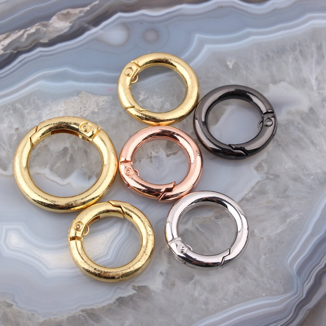 Wholesale Copper Clasps Findings Round Coin Shape Carabiner - Etsy