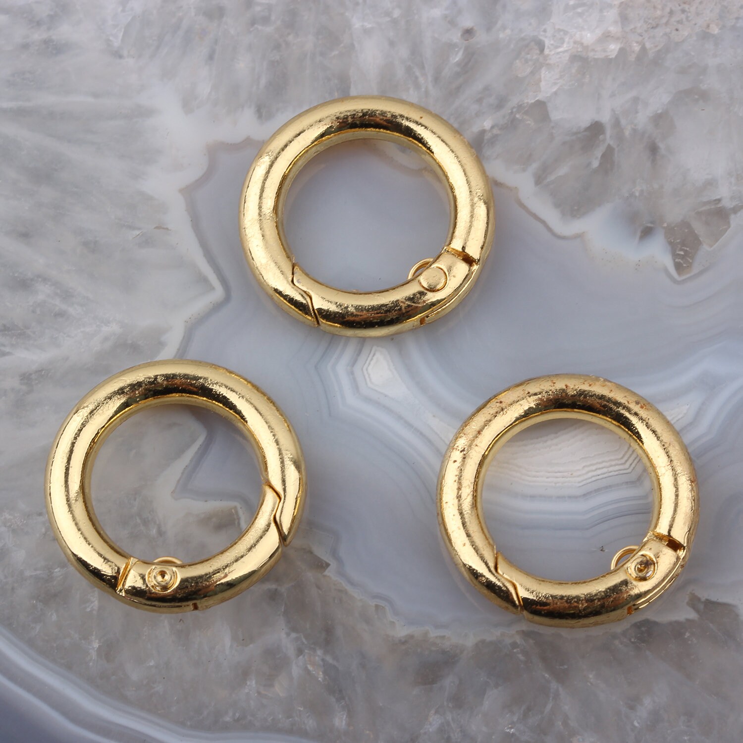 Wholesale Copper Clasps Findings Round Coin Shape Carabiner - Etsy