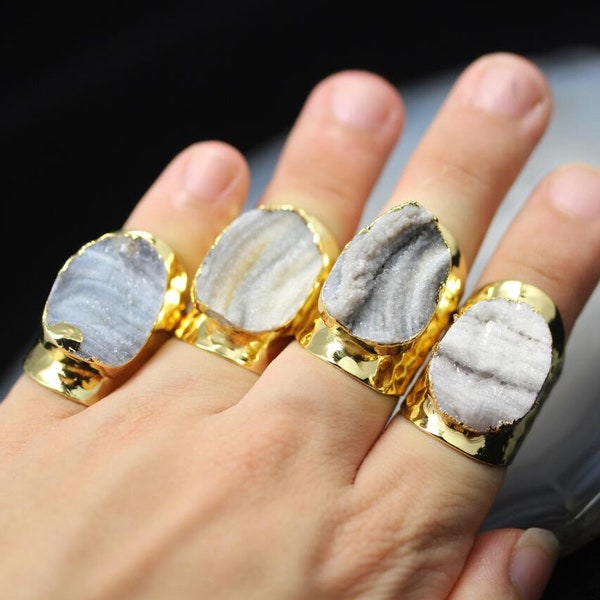 Druzy Ring - Etsy