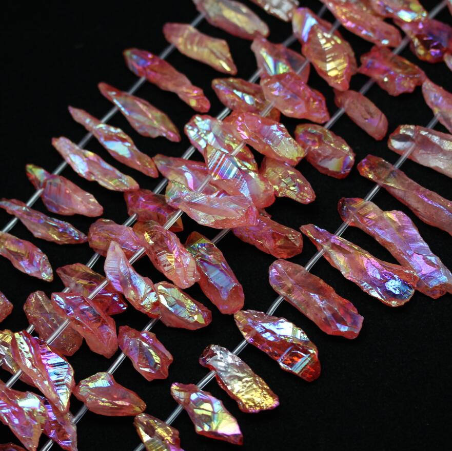 Rough Red Titanium Coated Mystic Drilled CrystalQuartz | Etsy