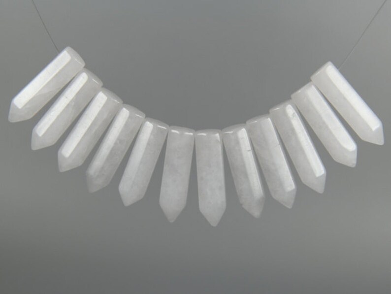 12pcs/strand Natural Opal Faceted Bullet Points Pendantstop - Etsy