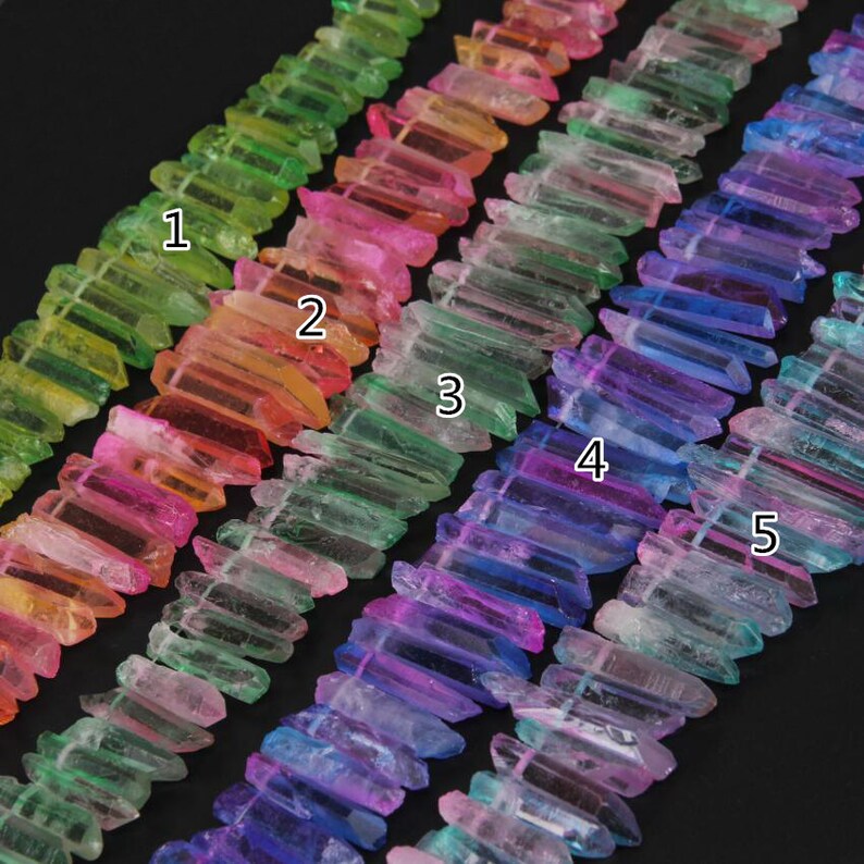 More Light colorfull strand Natural Quartz Rock Stone Top | Etsy