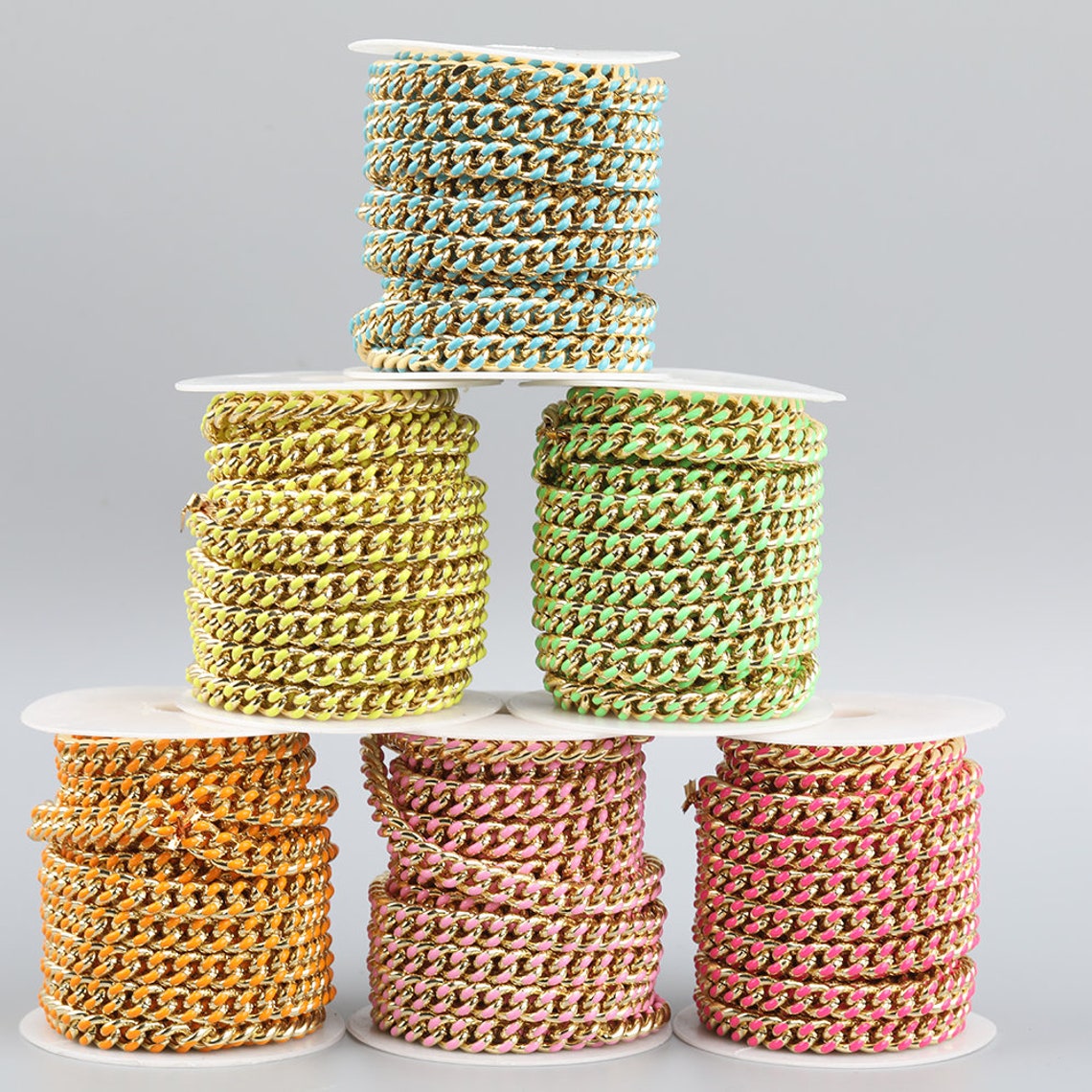 10Feet/lot Enamel Chains for Jewelry Making Boho Chains 8 | Etsy