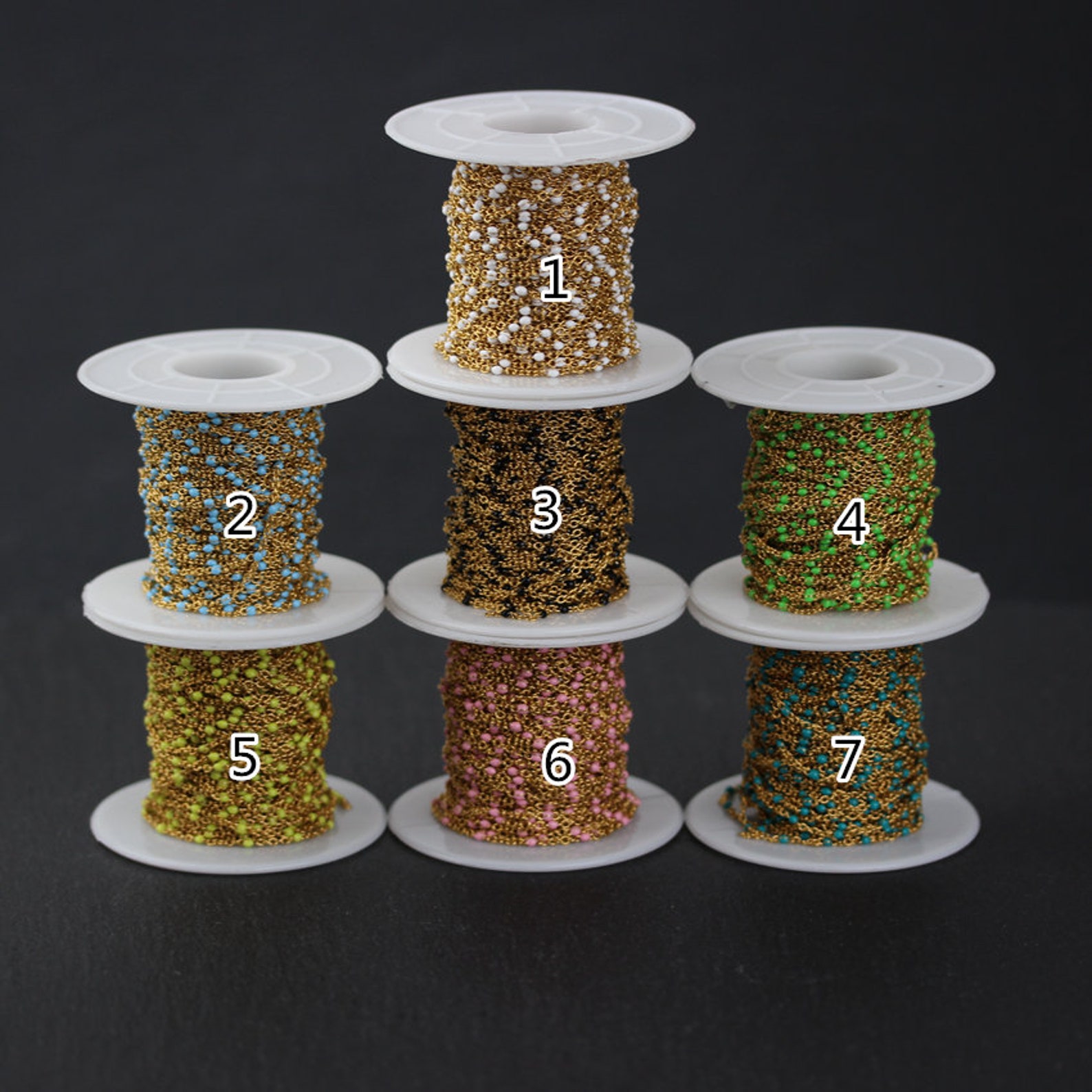 10feet/lot 2mm Tiny Enamel Beaded Chains DIY Bracelet - Etsy