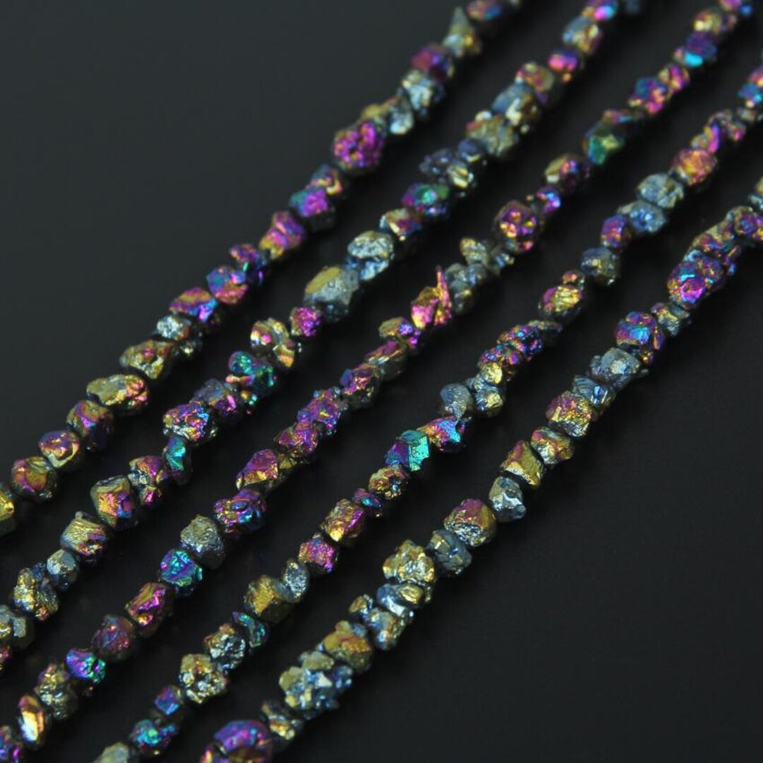 Rainbow Raw Titanium Quartz Nugget Points,5-8mm Drilled Quartz Crystal ...