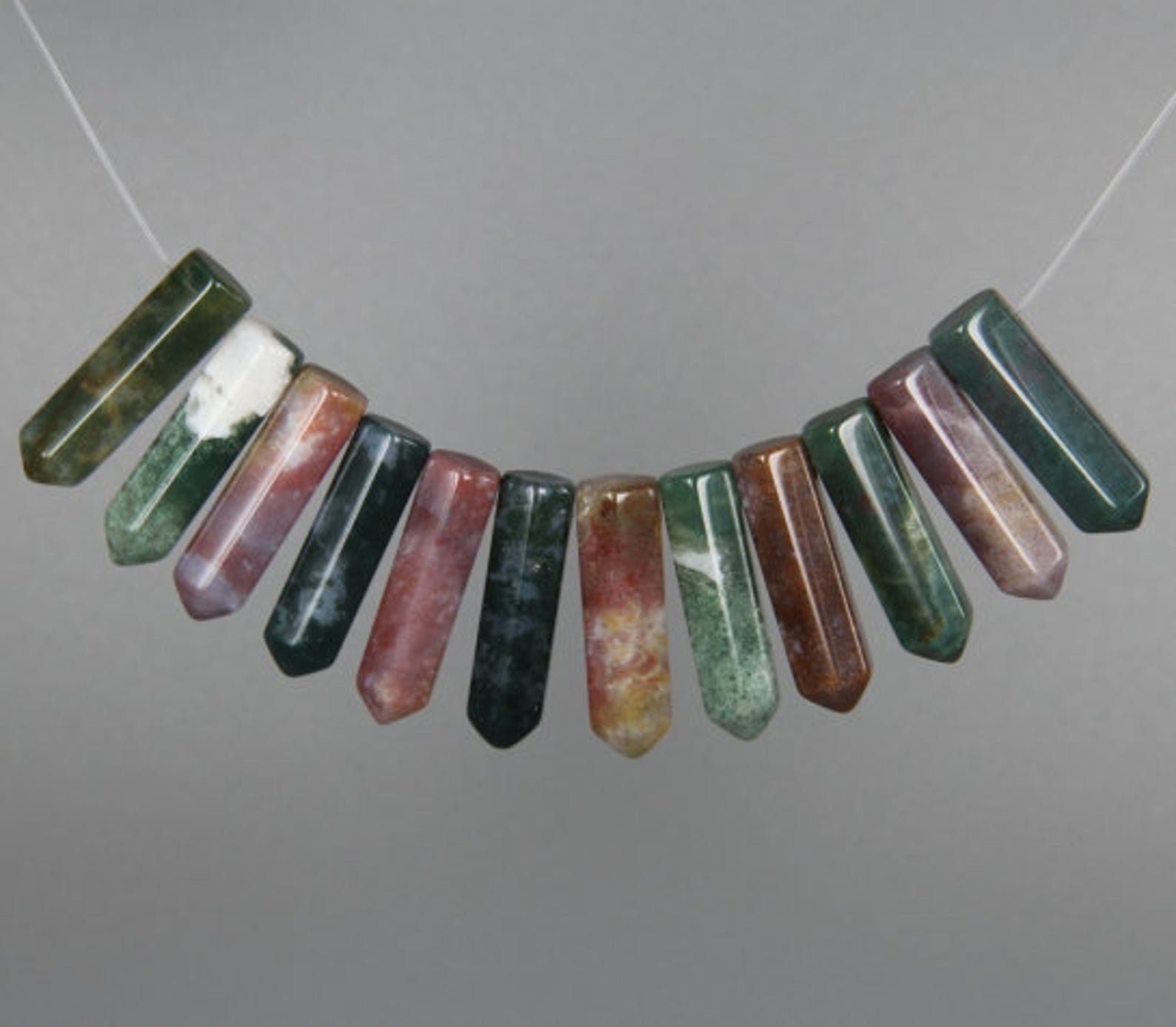 12pcs/strand Natural Opal Faceted Bullet Points Pendantstop - Etsy