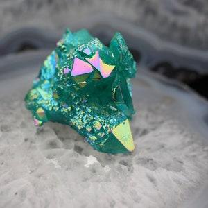 Natural Gemstone Crystal Point Jewelrygreen AB Rainbow Quartz - Etsy