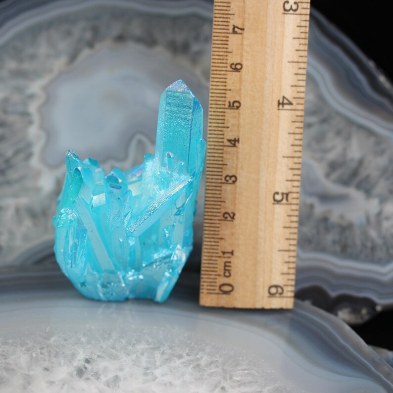 Titanium Sky Blue AB Druzy Quartz Gems Cluster Decor Gift - Etsy