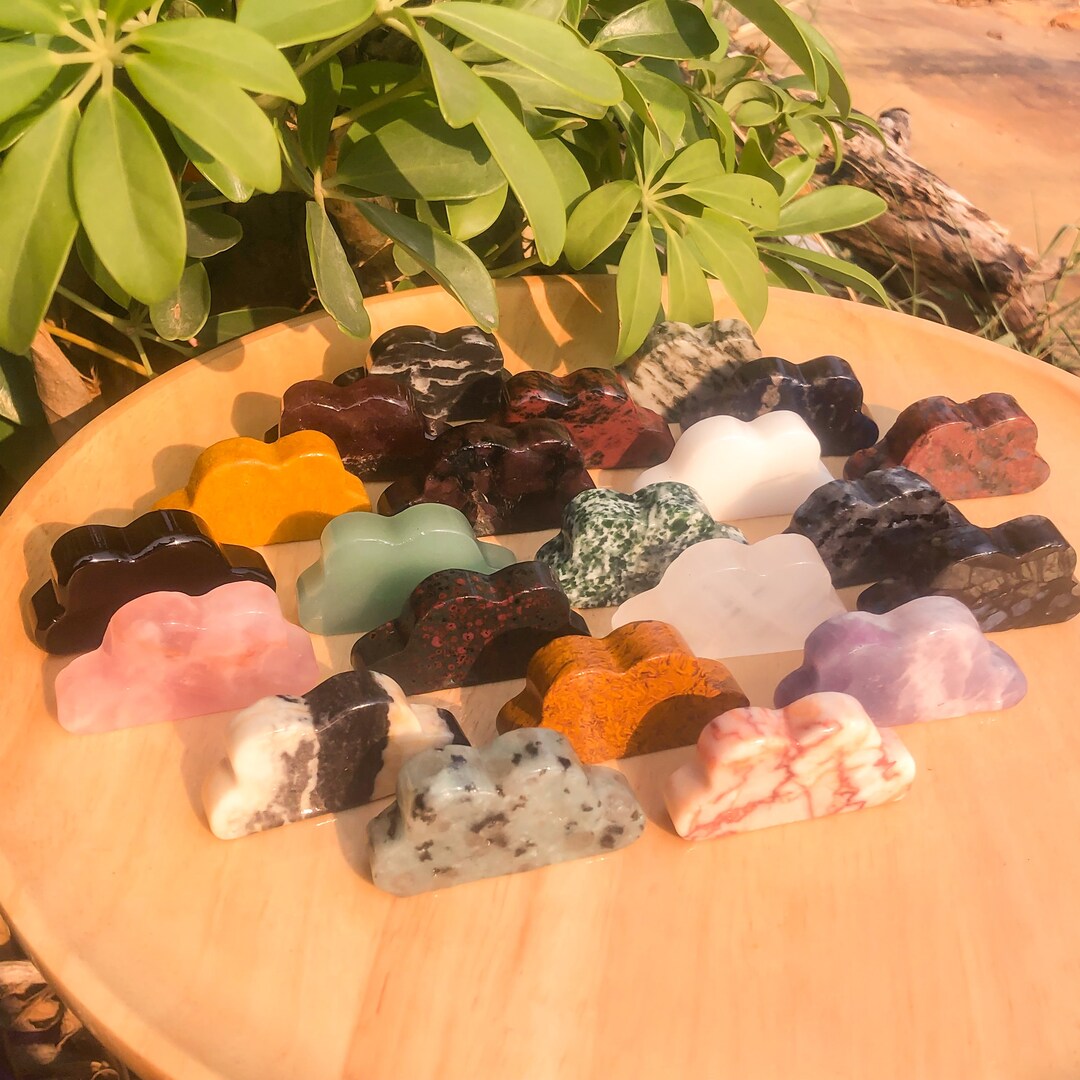 24 Choice 2'' Natural Stone Cloud Pet,crystal Ornament,natural Crystal ...