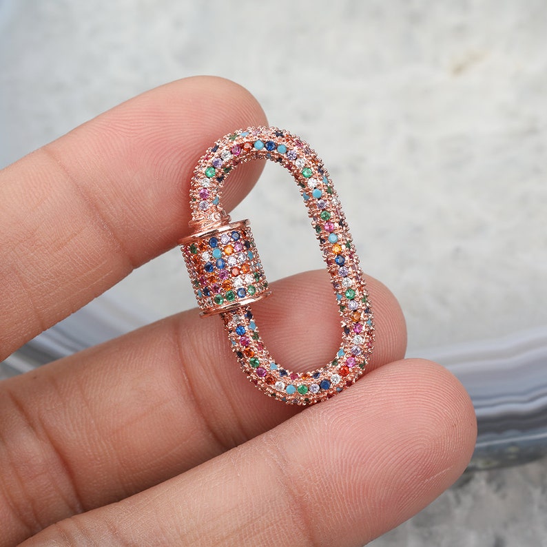 1-5pcs Colourful Zircon Clasps Findingsopen Clasp Paved CZ - Etsy