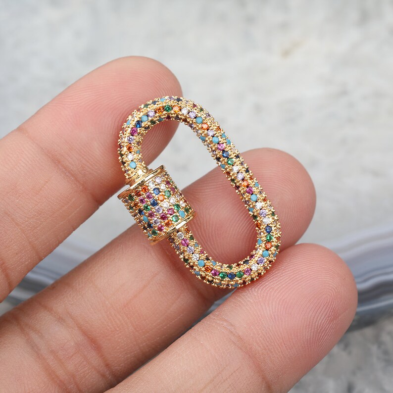 1-5pcs Colourful Zircon Clasps Findingsopen Clasp Paved CZ - Etsy