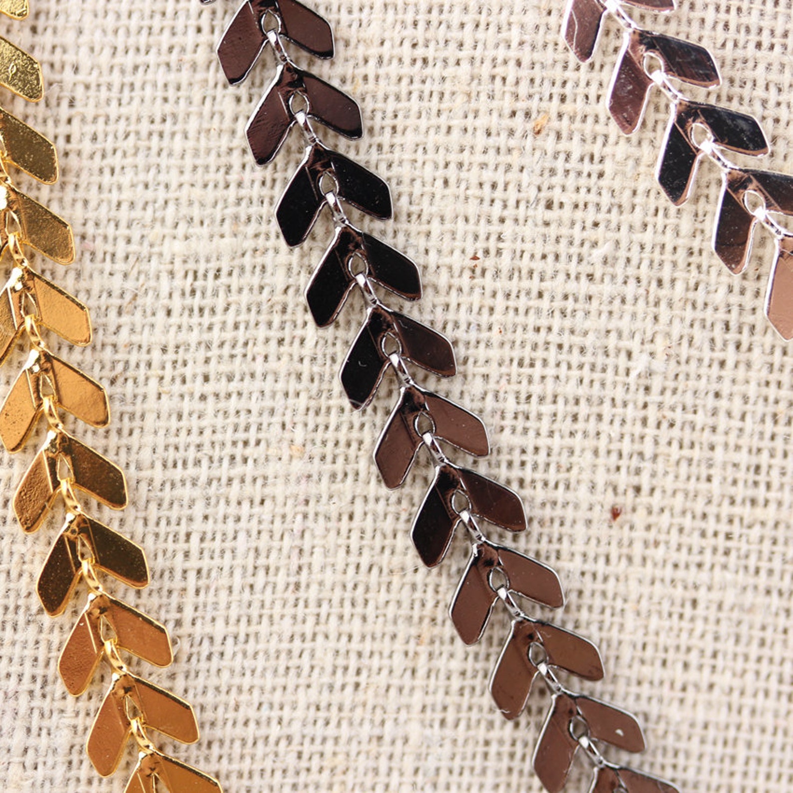 10feet Copper Chevron Chains Charms Fine Jewelrysilver/gold - Etsy