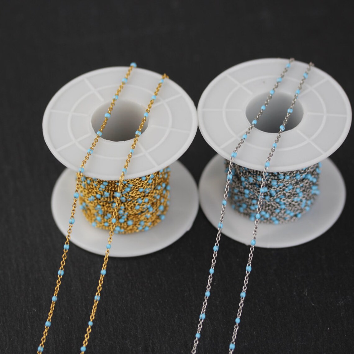 10feet Enamel Dot Chains Crafts Jewelry Making2mm Sky Blue - Etsy