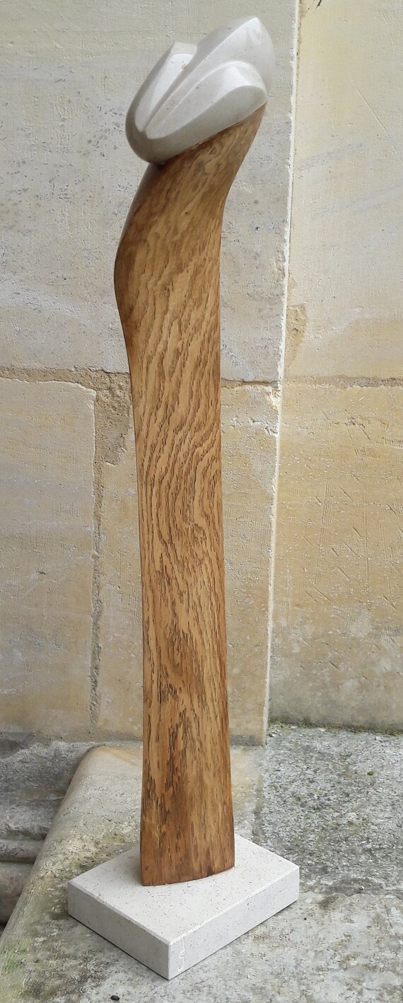 Canopy Abstract Sculpture Stone and Wood | Etsy