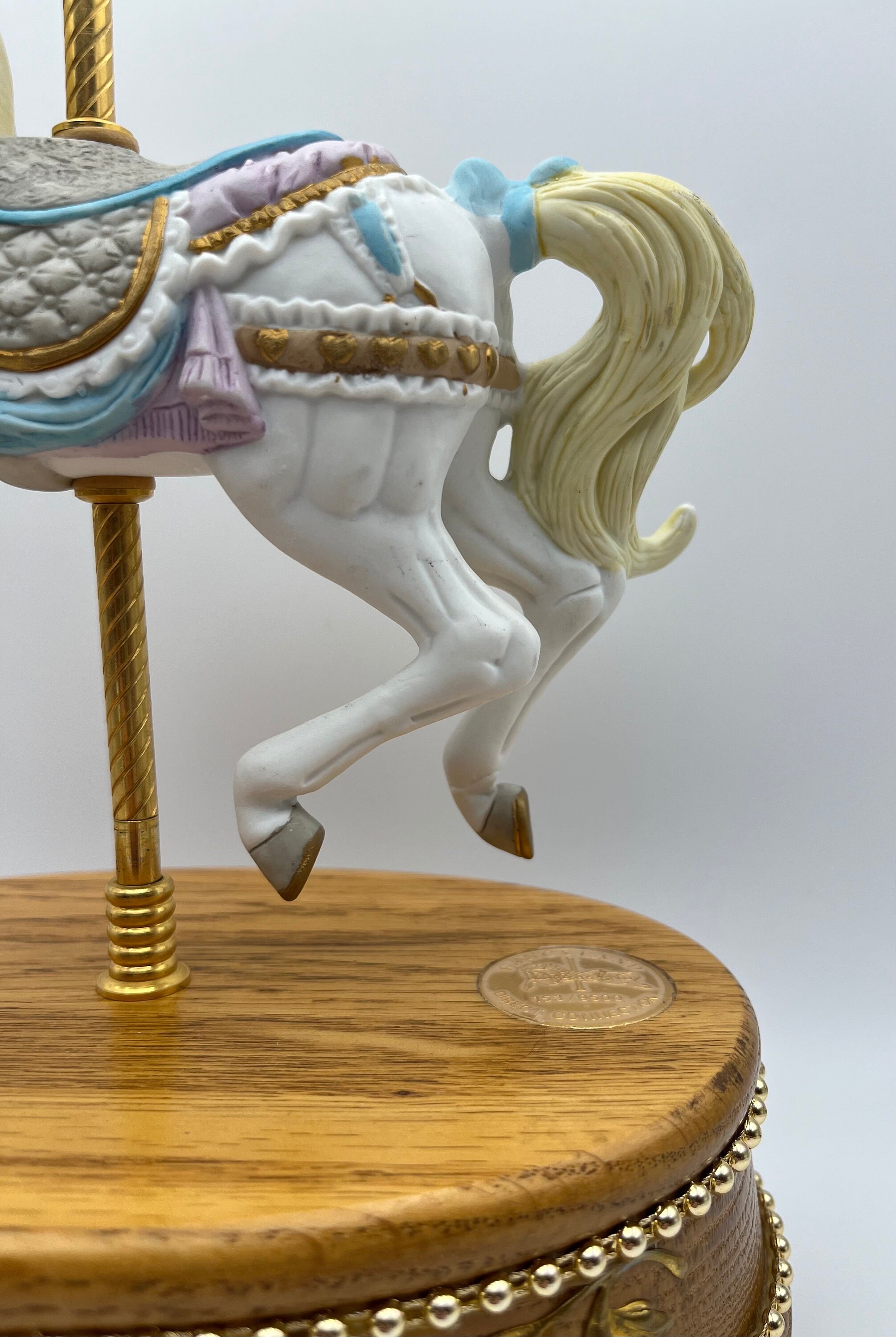 Musical Wind up Horse Carousel Oak - Etsy