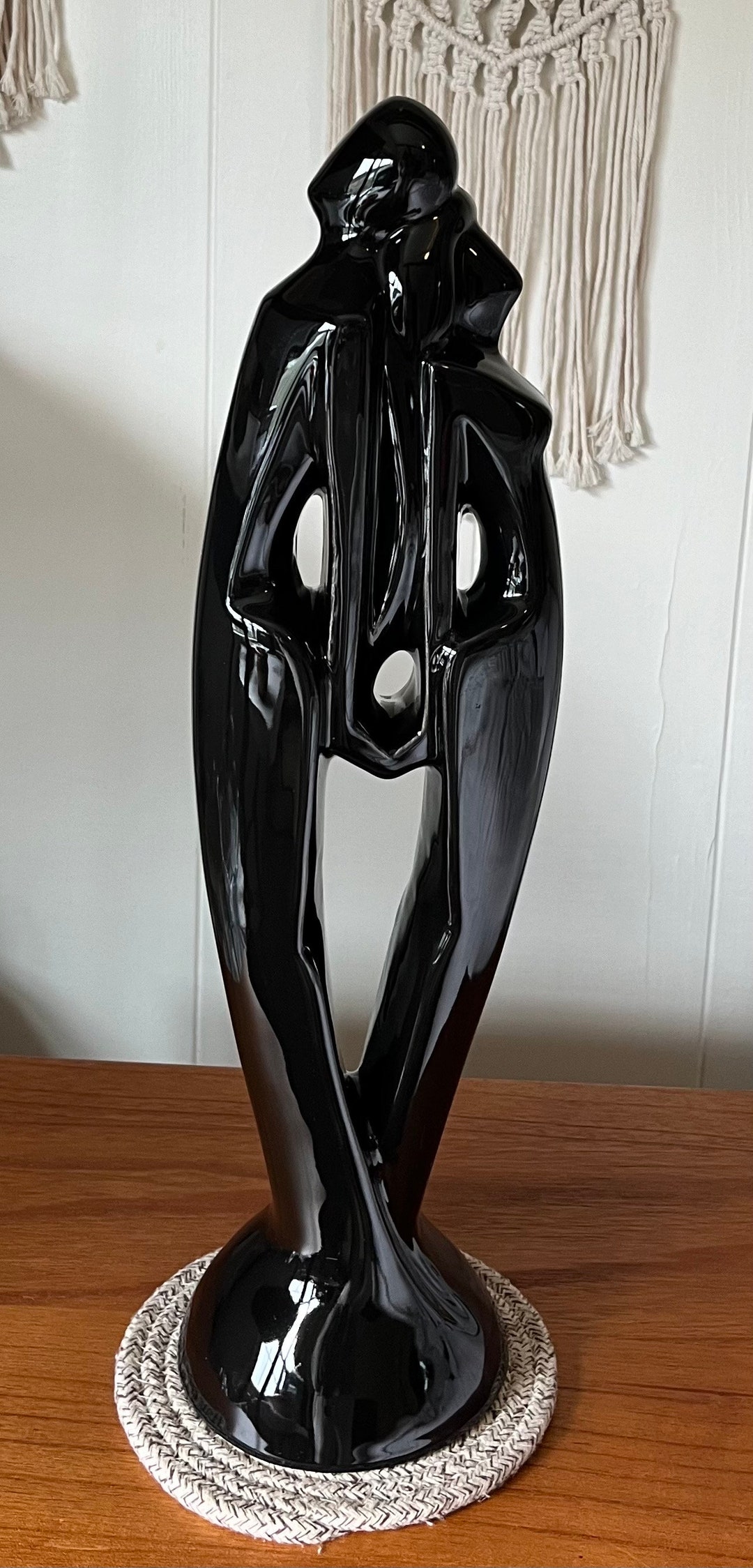 Vintage Royal Haeger Statue Man Woman Lovers Rendevous #6034 Black ...