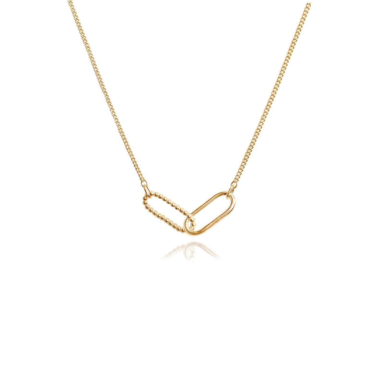 Gold Interlocking Oval Links Necklace - Etsy
