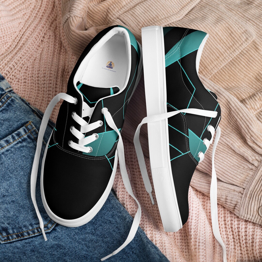 Teal Me Lies Women’s Lace-up Canvas Shoes - Etsy