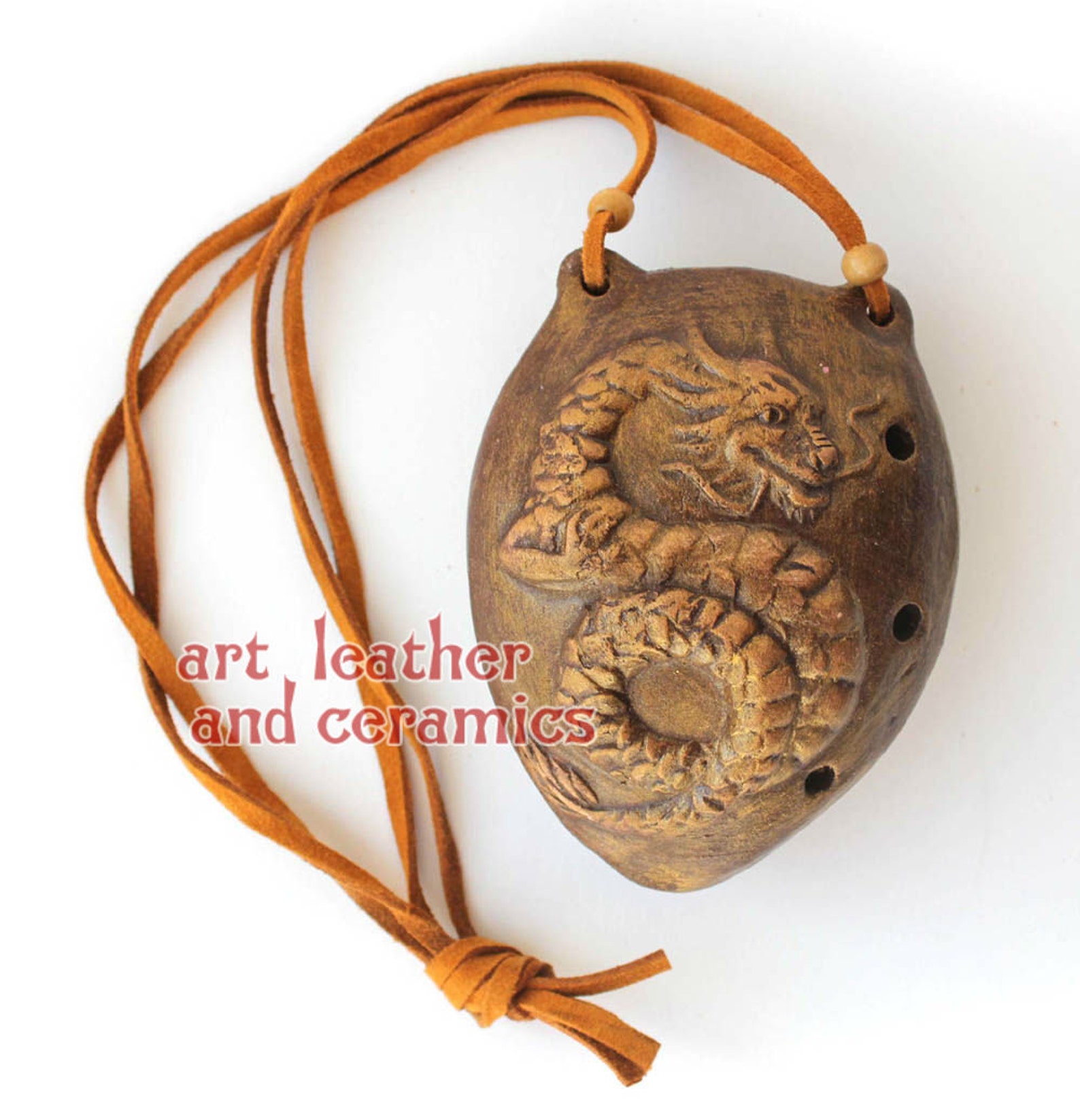 Ocarina DRAGON. Ceramic musical instrument. Dragon song. | Etsy