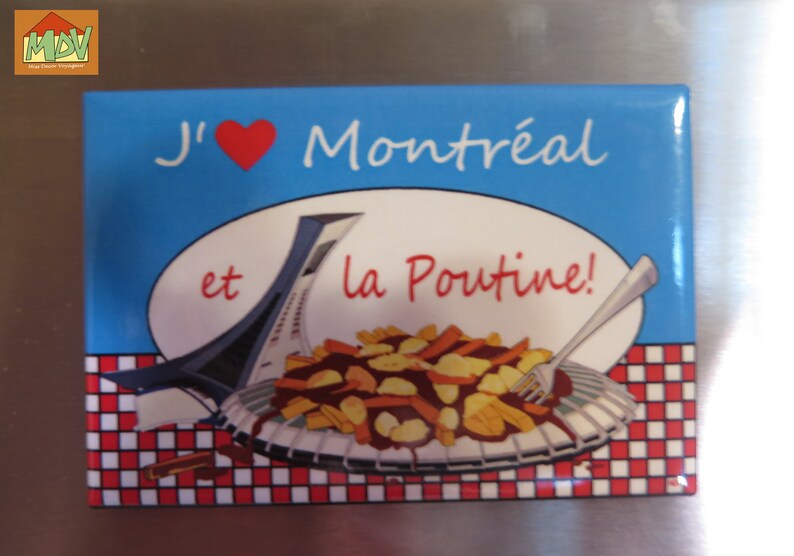 J'aime Montréal et la Poutine aimant de frigo style pop art - Etsy Canada