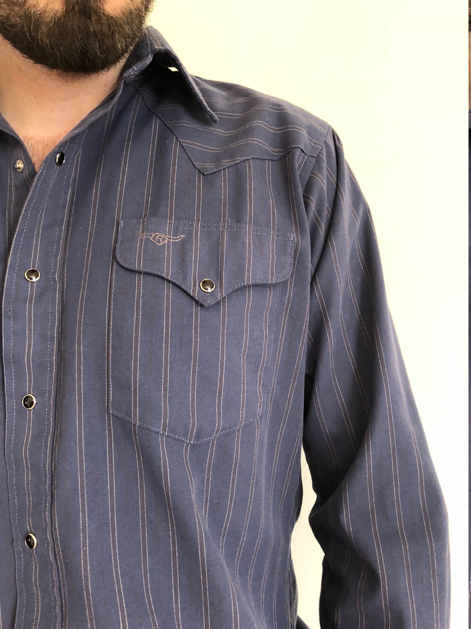 Mens Western Snap Shirt/western/rodeo/flying R Ranchwear/size15.5 ...