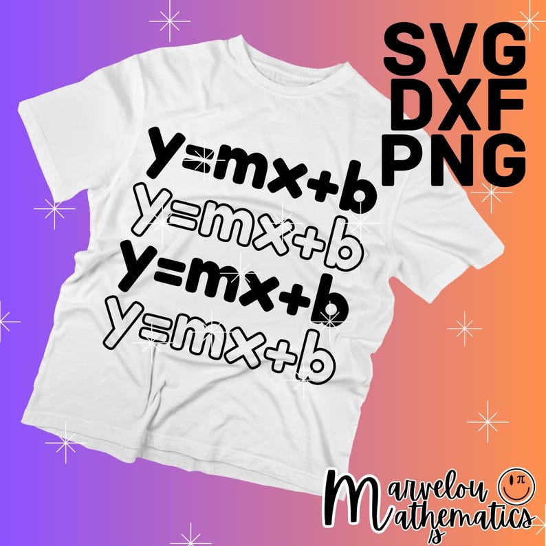 Slope Intercept Form Math Teacher SVG, DXF Ymxb Geometry Algebra ...