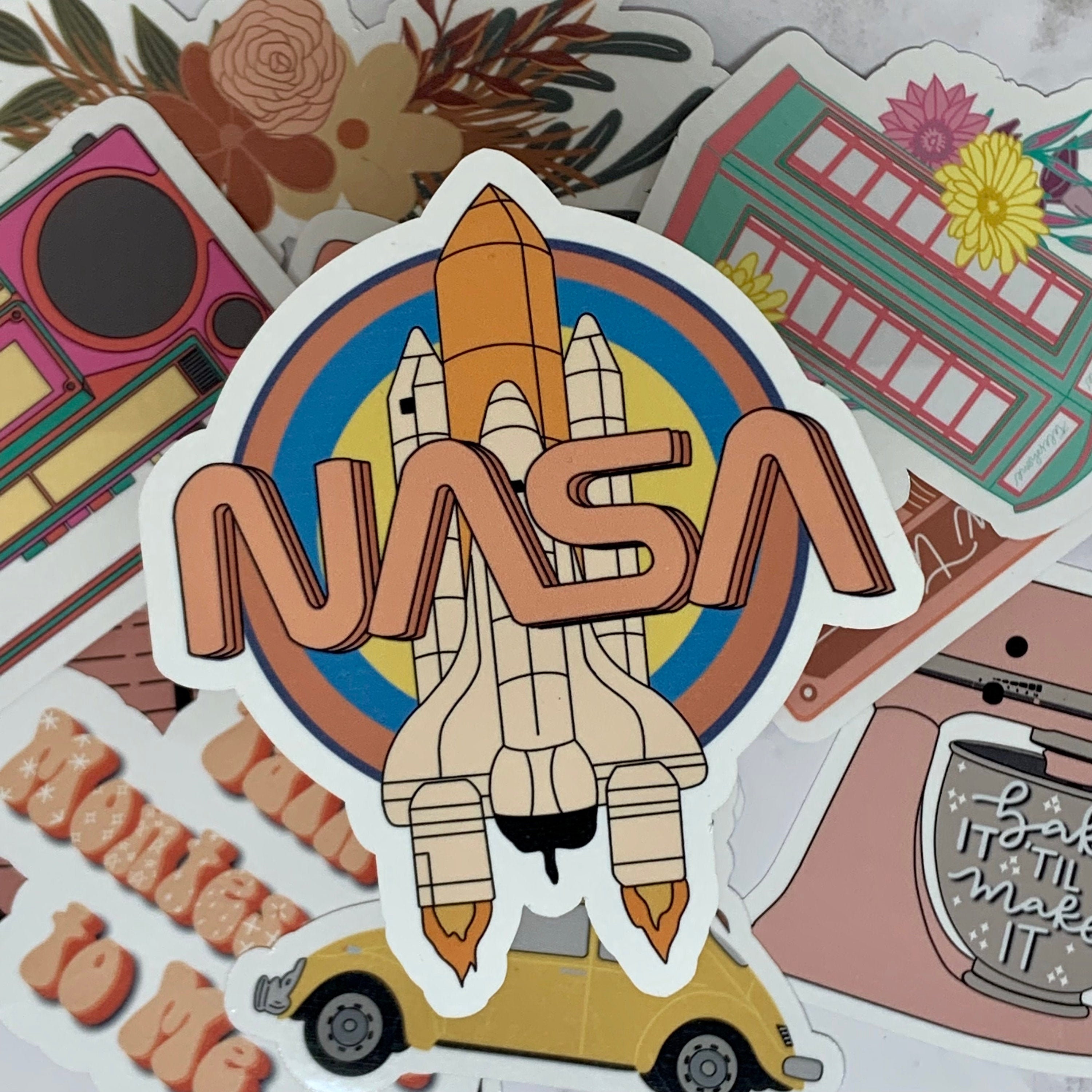 Space Shuttle Die Cut Sticker Nasa/Space Waterproof Vinyl | Etsy
