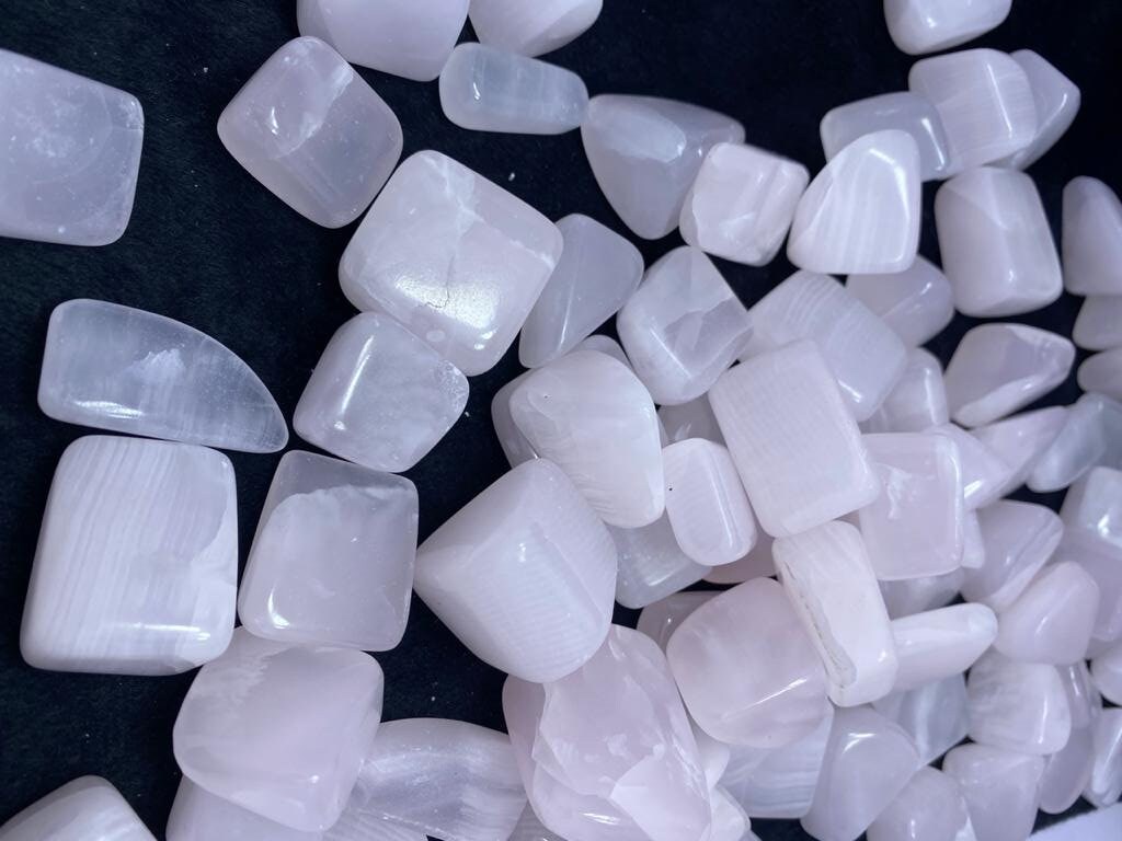 Pink Mangano calcite Tumble top quality Pink tumbles Crystal | Etsy