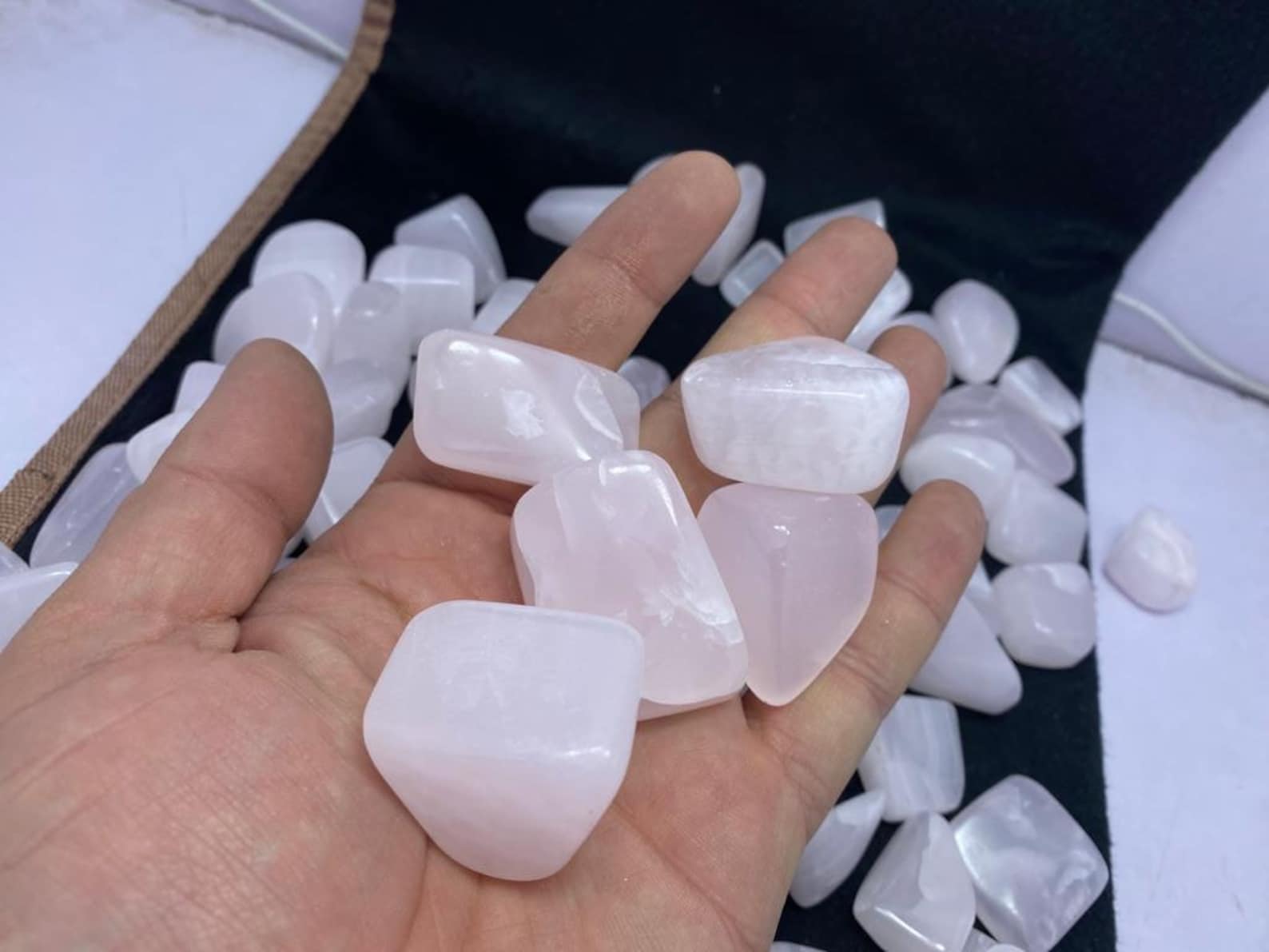 Pink Mangano Calcite Tumble, Top Quality Pink Tumbles Crystal Healing ...