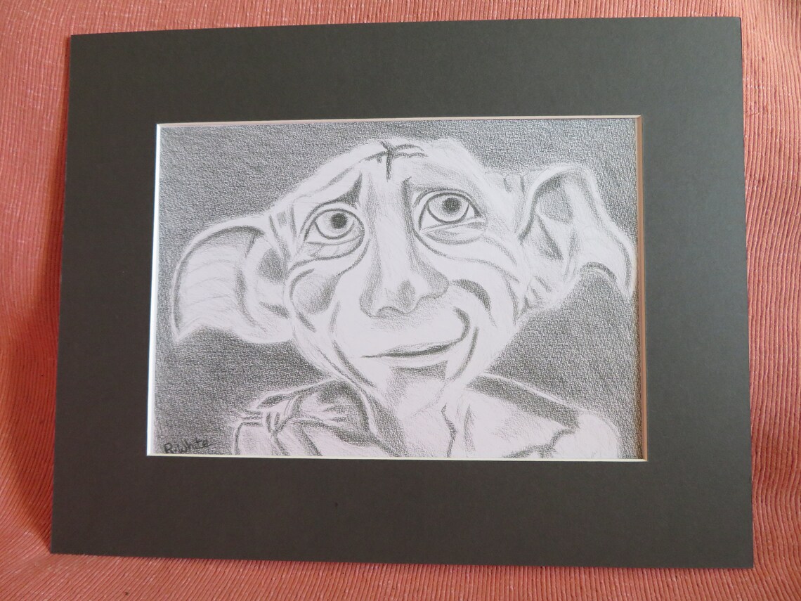 Dobby A Pencil Sketch Print of This Adorable Character Comes - Etsy