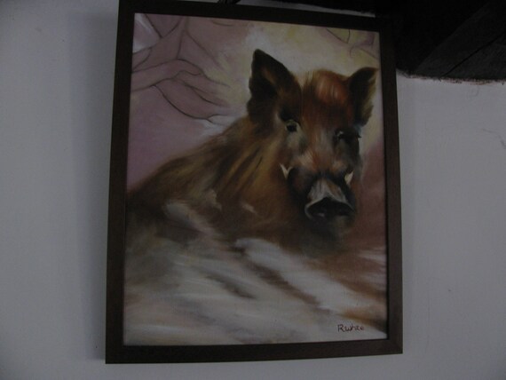 Wild Boar. Original Oil Painting. | Etsy